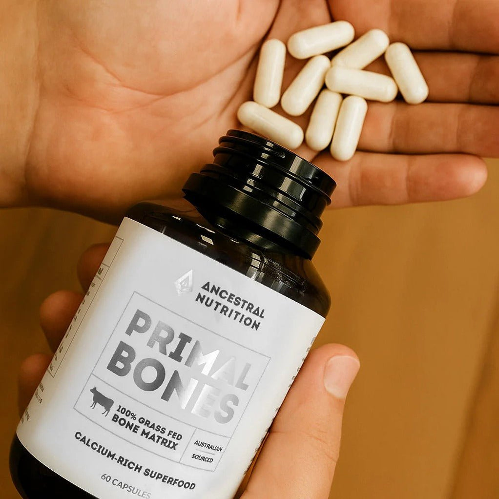 Primal Bones Grass-Fed Bone Matrix Capsules | Ancestral Nutrition (LYTES)