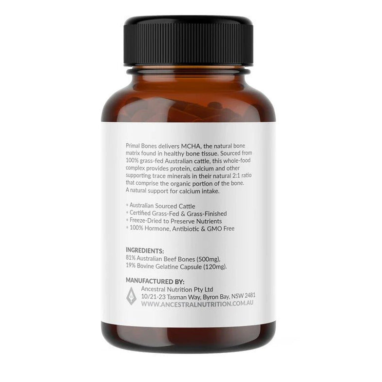 Primal Bones Grass-Fed Bone Matrix Capsules | Ancestral Nutrition (LYTES)
